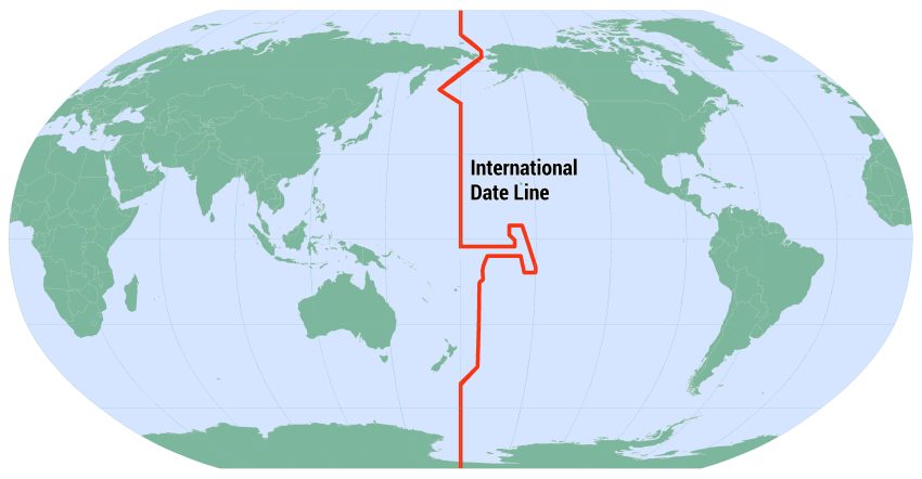 International Date Line Crossing Questions | papa carney